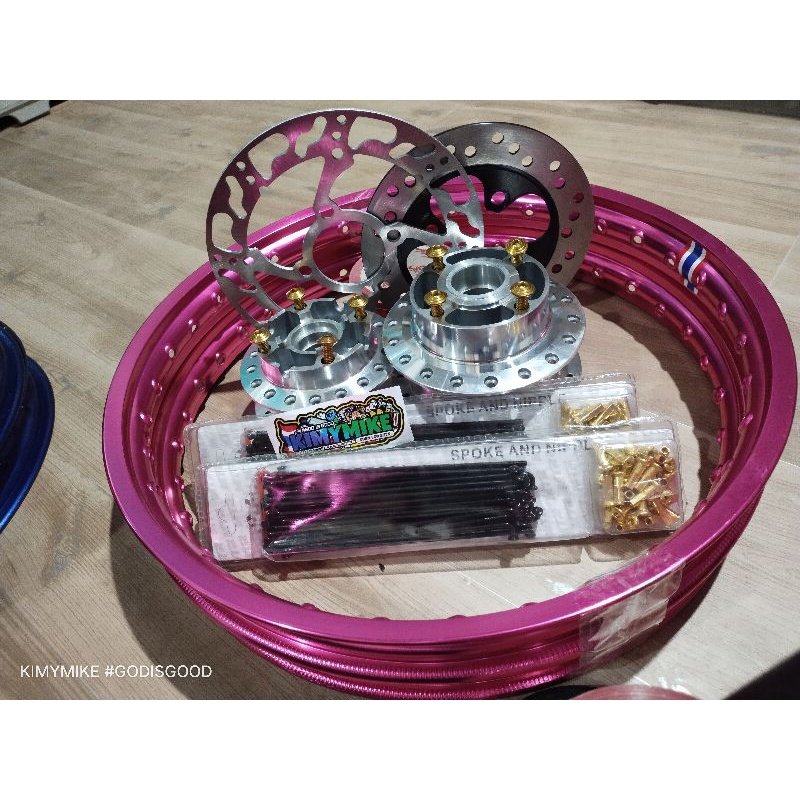 honda trinity, motard , xrm 125 RIM SET ( FREE disc goldbolts) | Shopee ...