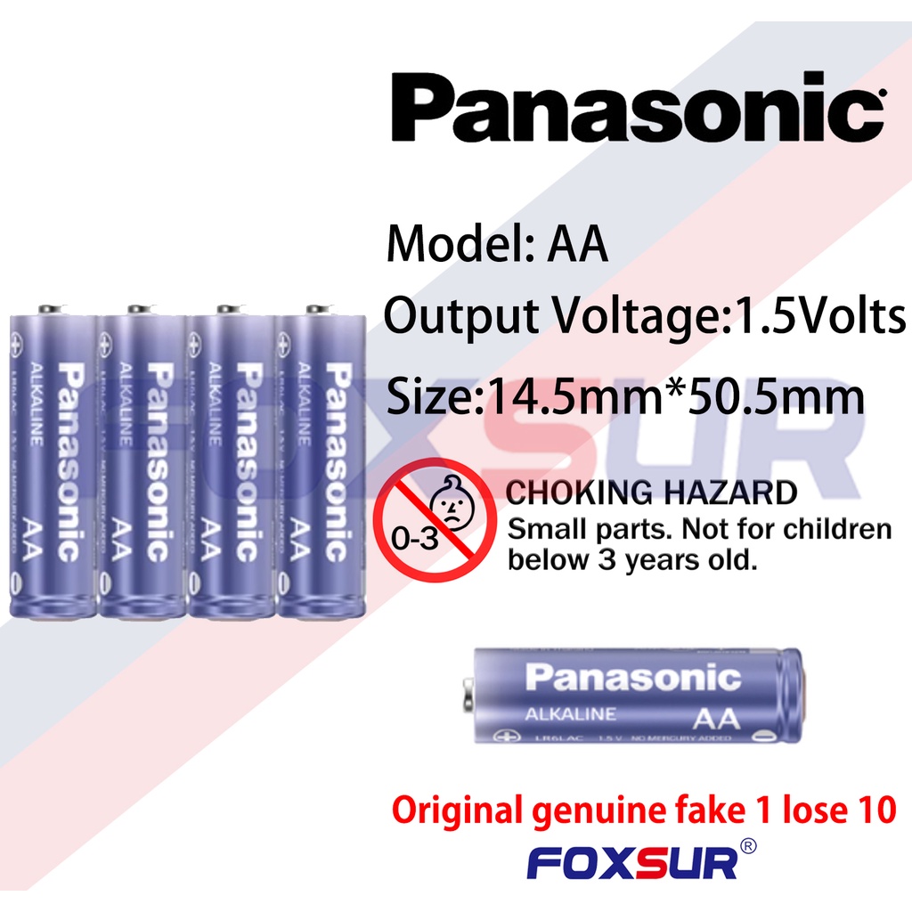 4pcs Panasonic R6 1.5V AA AAA Battery Alkaline Batteries No Mercury Dry ...