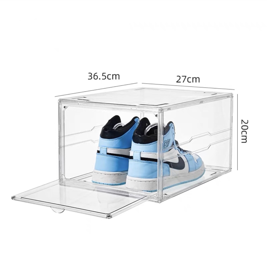 KITkitchen Front Acrylic Shoe Box Transparent Magnetic Drop Storage ...