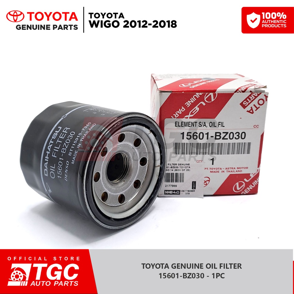 Toyota Genuine Oil Filter Original Toyota Wigo 2012-2018 15601-BZ030 ...