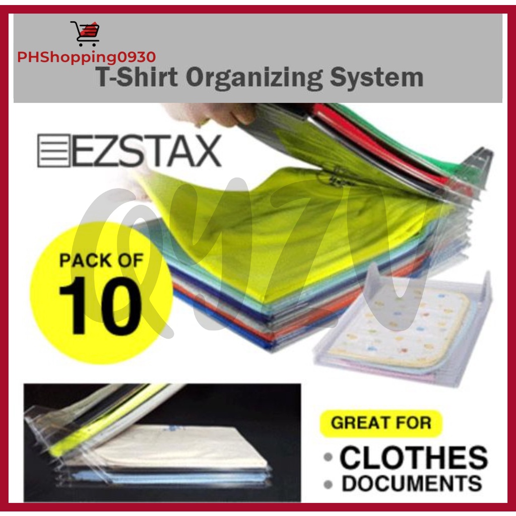 QYZV EZSTAX Closet Organizer and Shirt Folder | Shopee Philippines