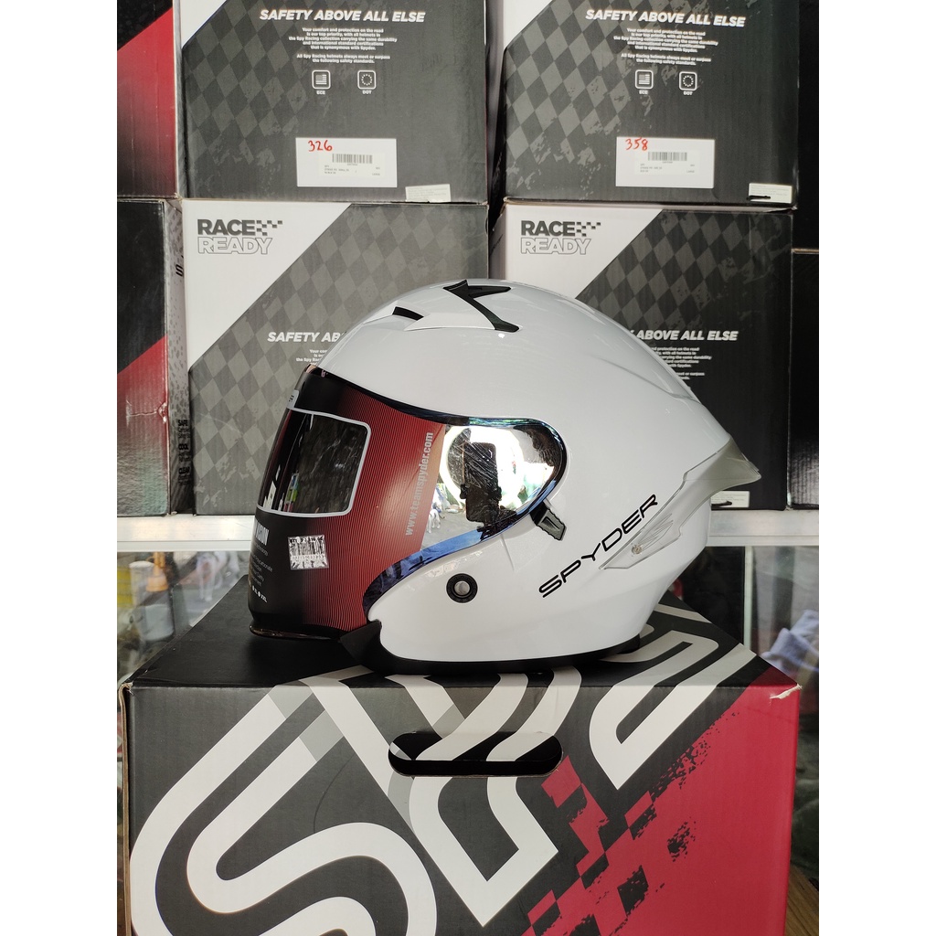 SPYDER HELMET - FUEL - MATTE BLACK,PEARL WHITE & NUDE PINK | Shopee ...