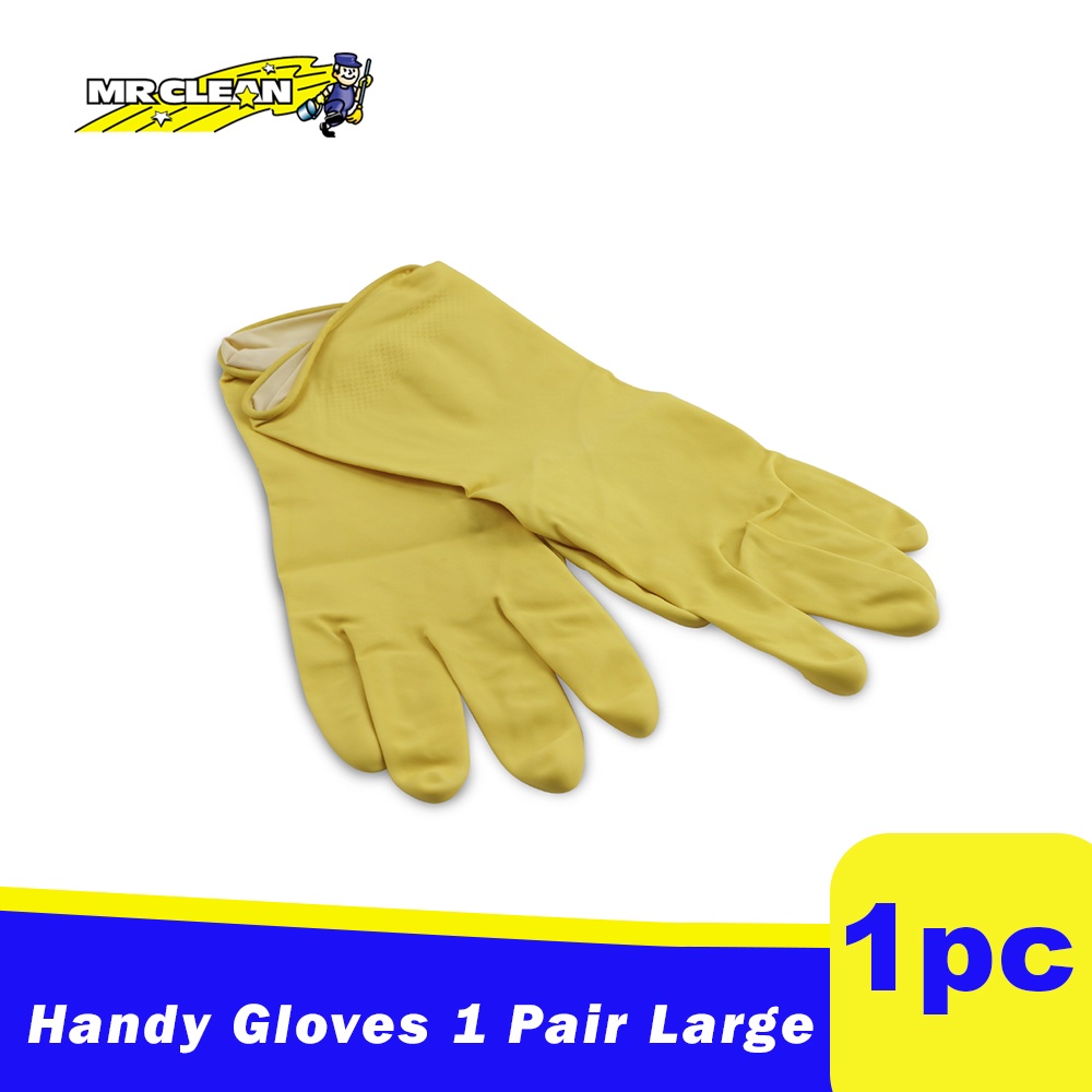 MR CLEAN Handy Household Cleaning Gloves Non-Slip Grip 1 Pair - Large J ...