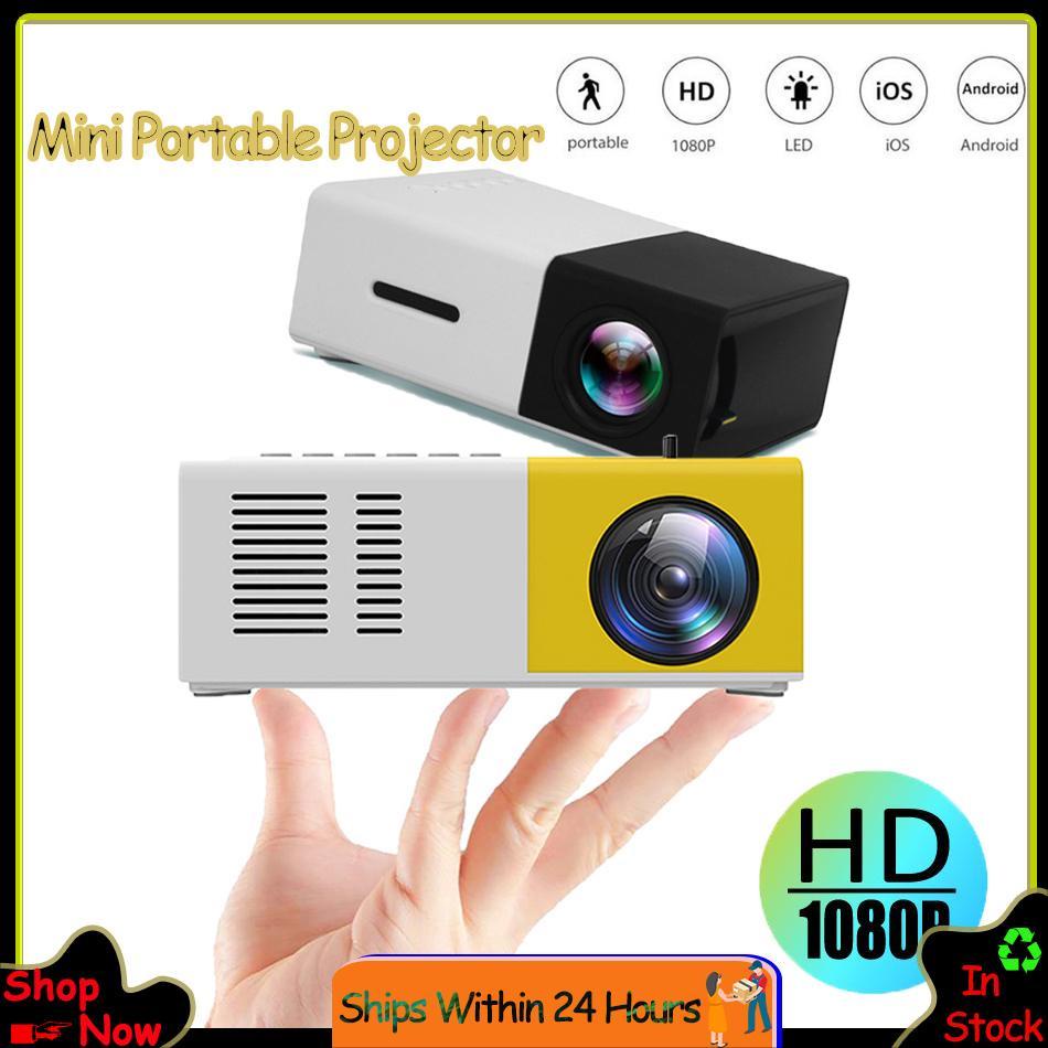 ODSCN YG-300 Lumens Mini Portable Projector wireless projector HD 1080P ...