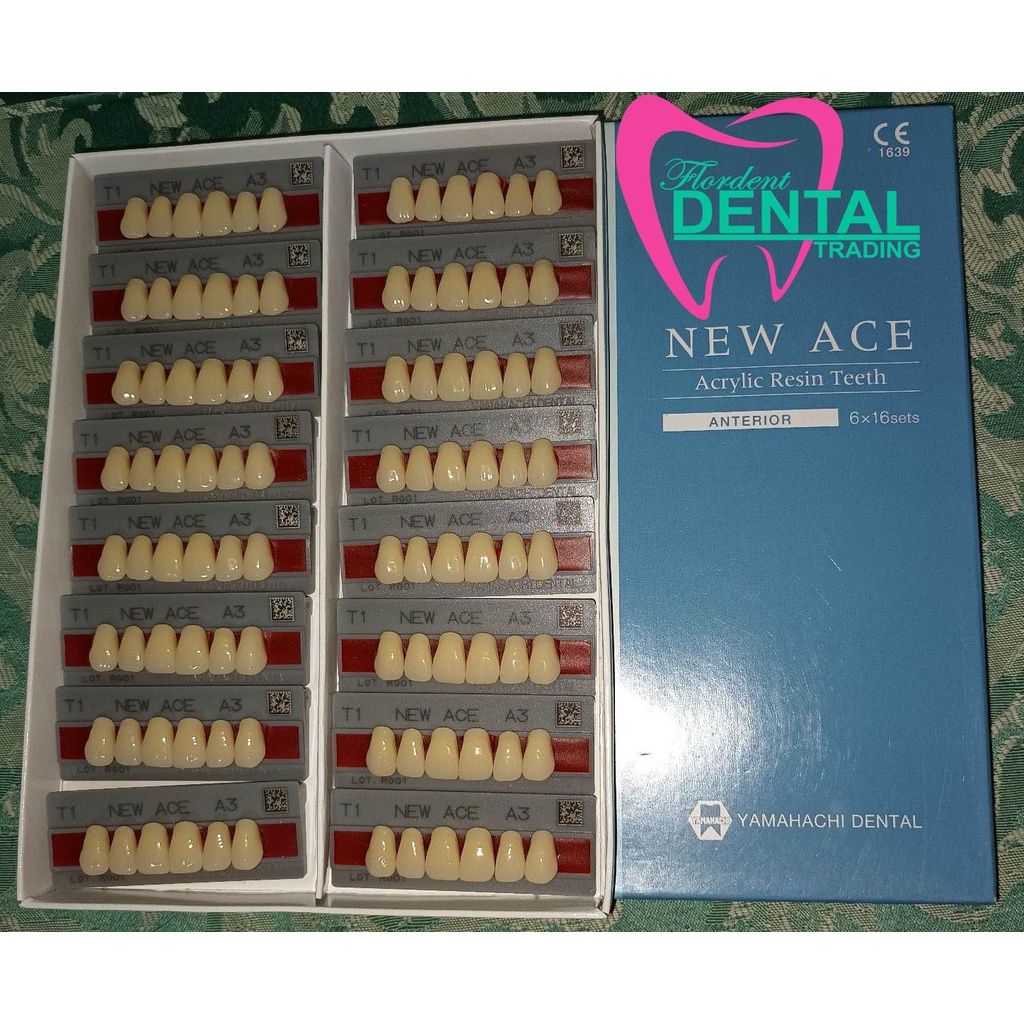 NEW ACE ACRYLIC RESIN TEETH SHADE A3 PONTICS | Shopee Philippines