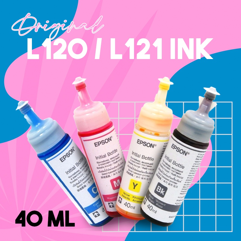 EP SON Printer L120/L121 Original Ink 40ml (4colors set) | Shopee ...