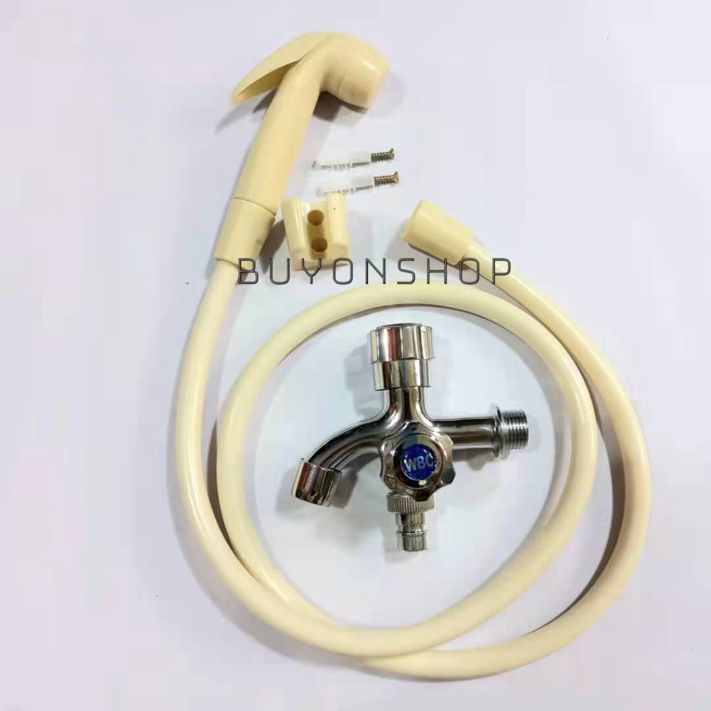 1 SET PVC Plastic High Pressure Hand Held Bidet Sprayer With Dual ...