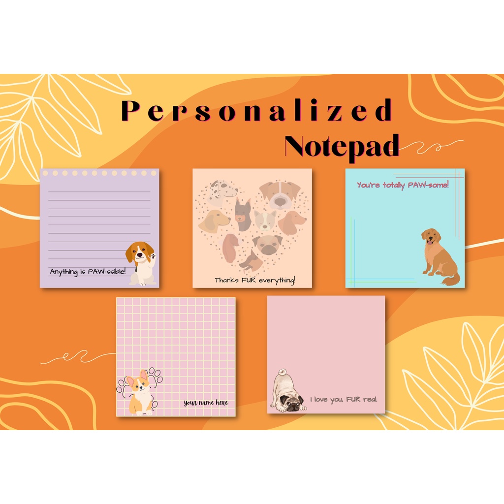 Personalized/Customized Notepad for DOG Lovers | Shopee Philippines