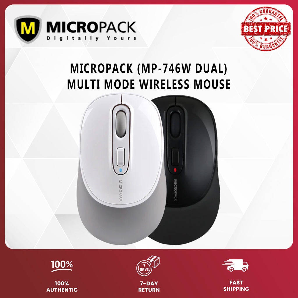 MICROPACK (MP-746W DUAL) - Multi Mode Wireless Mouse | Shopee Philippines