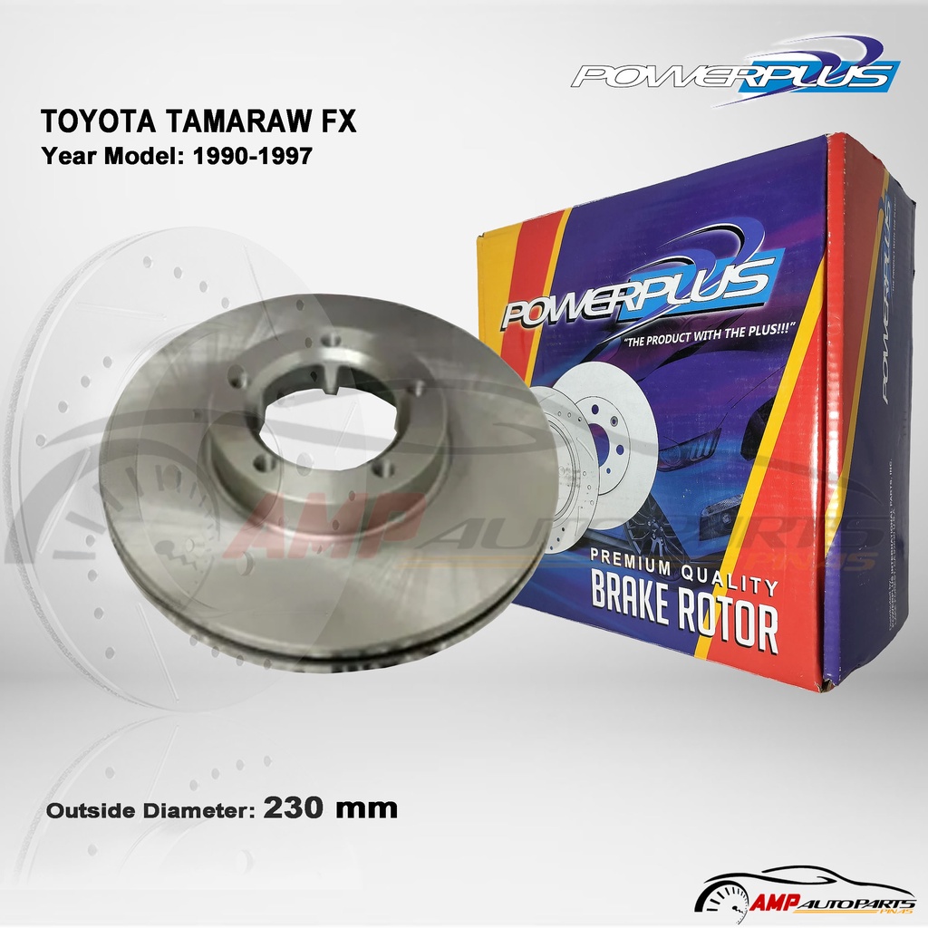 FRONT Brake Disc Rotor for TOYOTA TAMARAW FX (1990-1997) (230mm ...