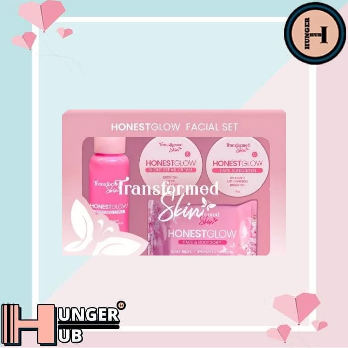 Honest Glow Facial Set Transformed Skin Set Lightens dark spots Removes ...