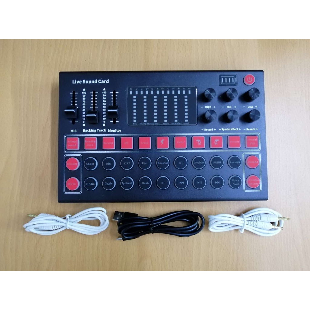 M9 Audio Sound Card 3.5mm Microphone Headset Live Broadcast Studio ...