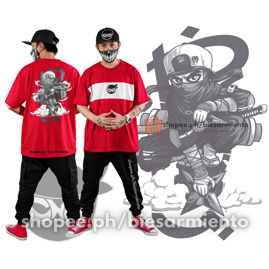 Real Jokes Clothing Ninja Sin (Red) | Shopee Philippines