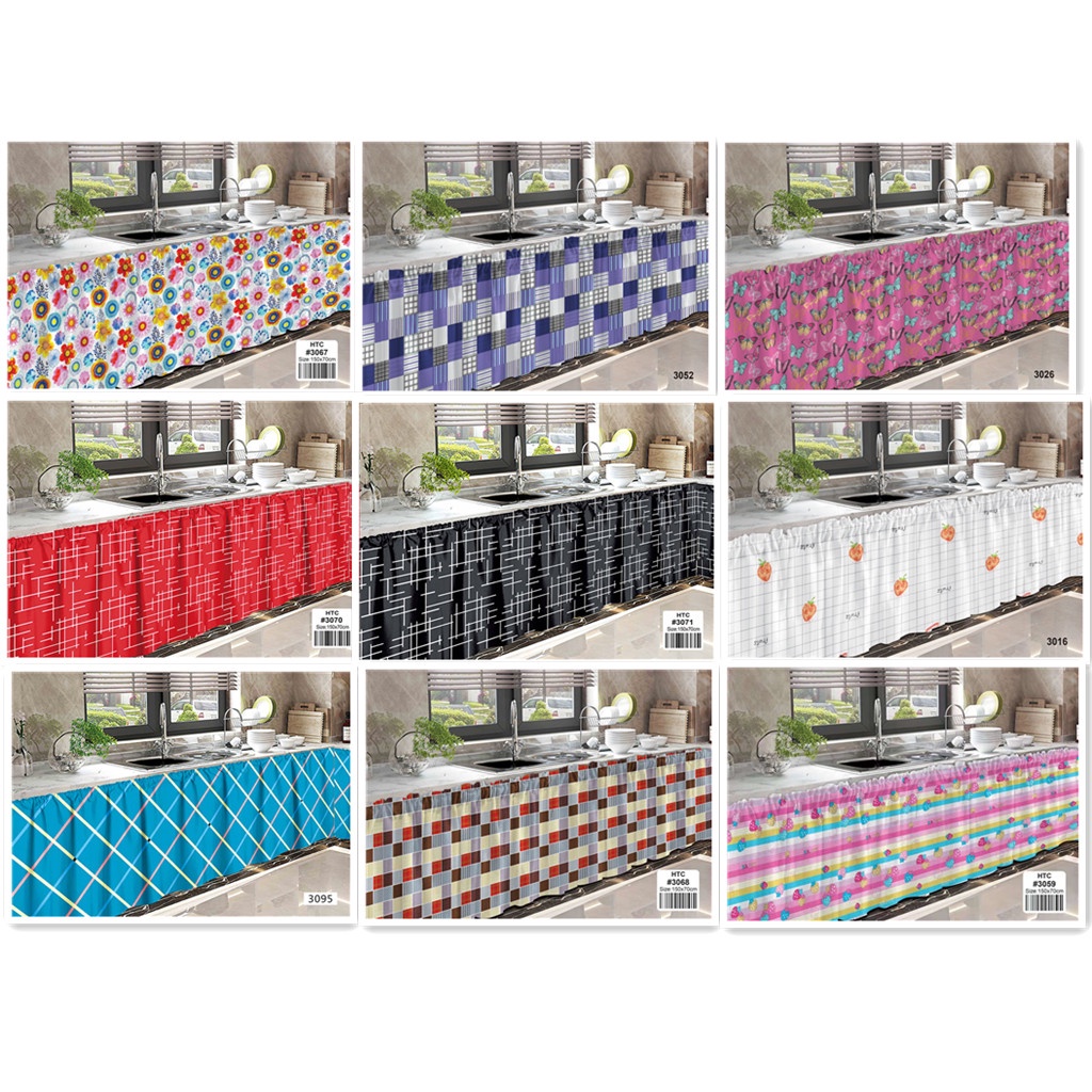 Best Sellers Kitchen Curtain Lababo 1pcs*150cm*70cm Short Cover Cabinet ...