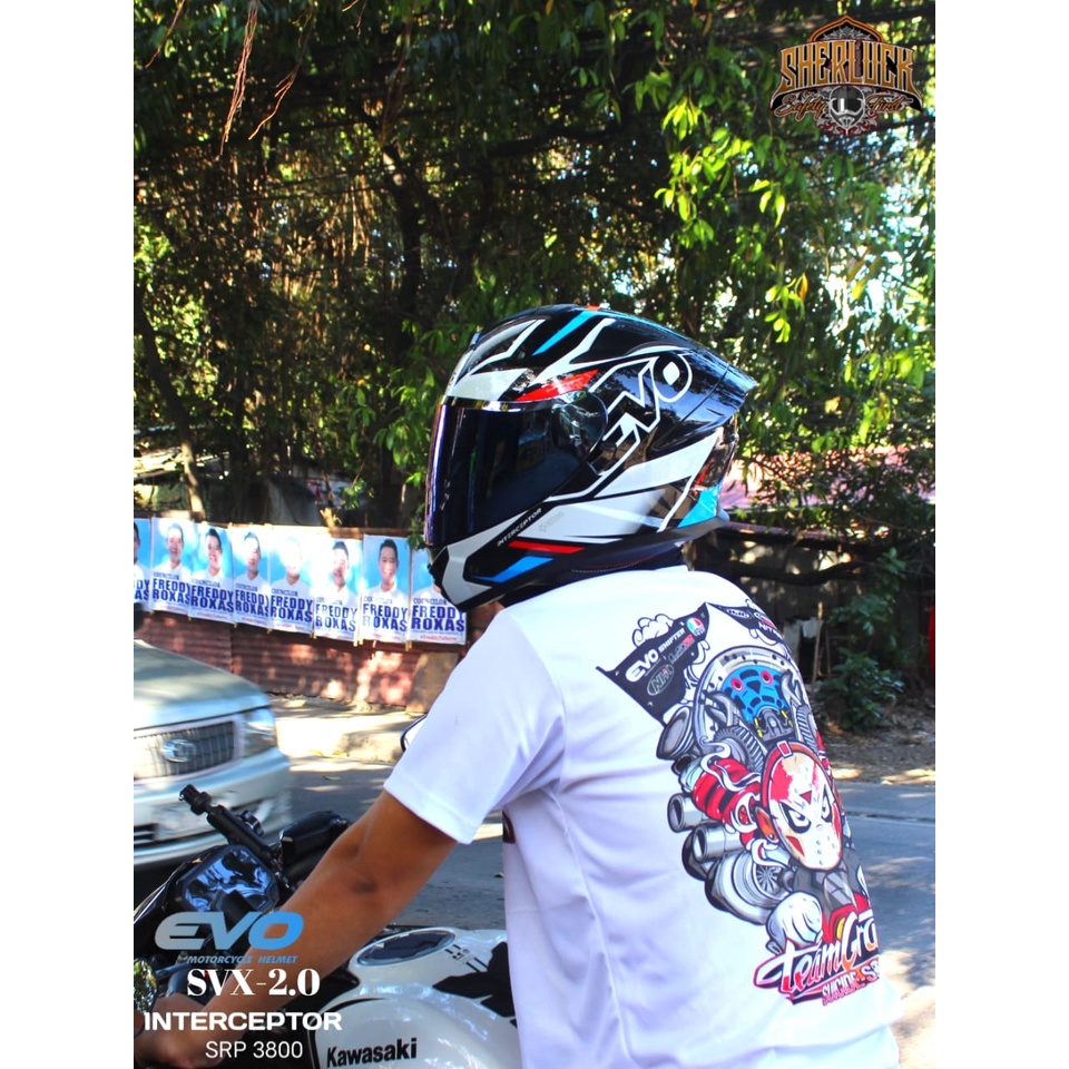EVO SVX-02 Interceptor Full Face Dual Visor Helmet | Shopee Philippines