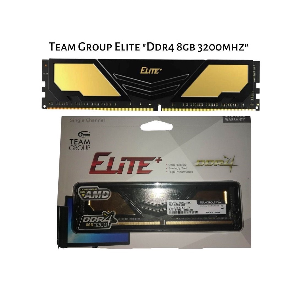 RLM-Team Group ELITE Plus DESKTOP MEMORY 8GB RAM DDR4 3200MHz | Shopee ...