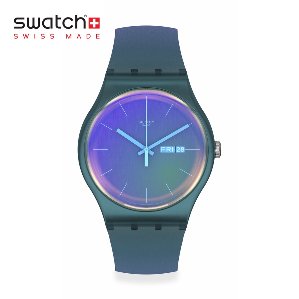 Swatch New Gent Biosourced Fade To Pink SO29N707 Blue Silicone Strap ...