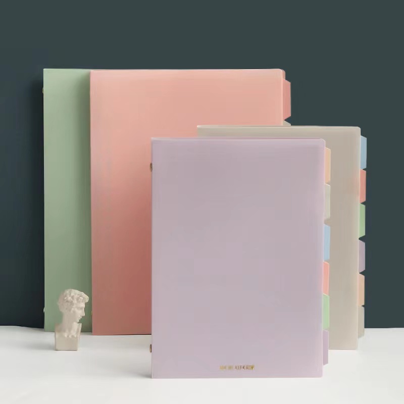 A5(20 holes)/B5(26 holes) Soft Pastel Color Binder Notebook Refillable ...