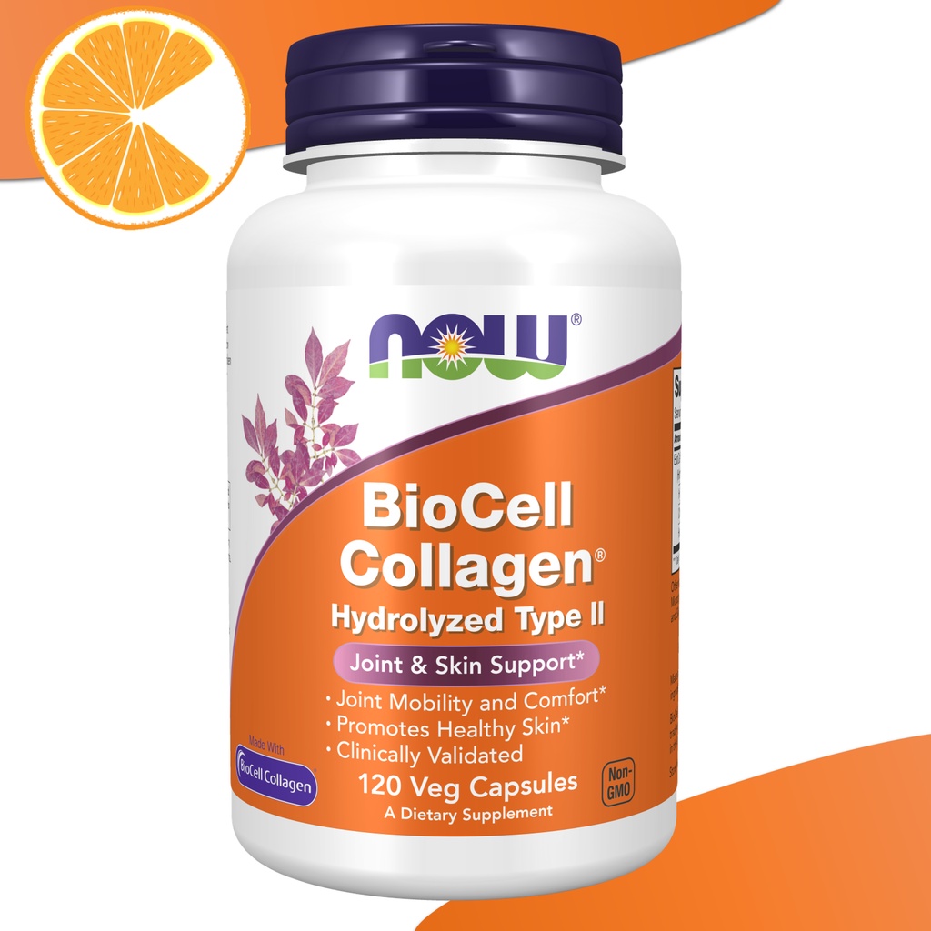 Now BioCell Collagen Hydrolyzed Type II 120 Vegetable Capsules | Shopee ...