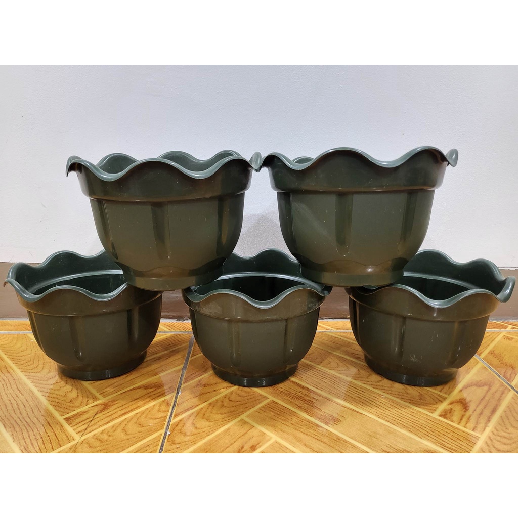 set of 5pcs. wavey pots for plants 20x13 cm / 30 pesos paso / plant pot ...