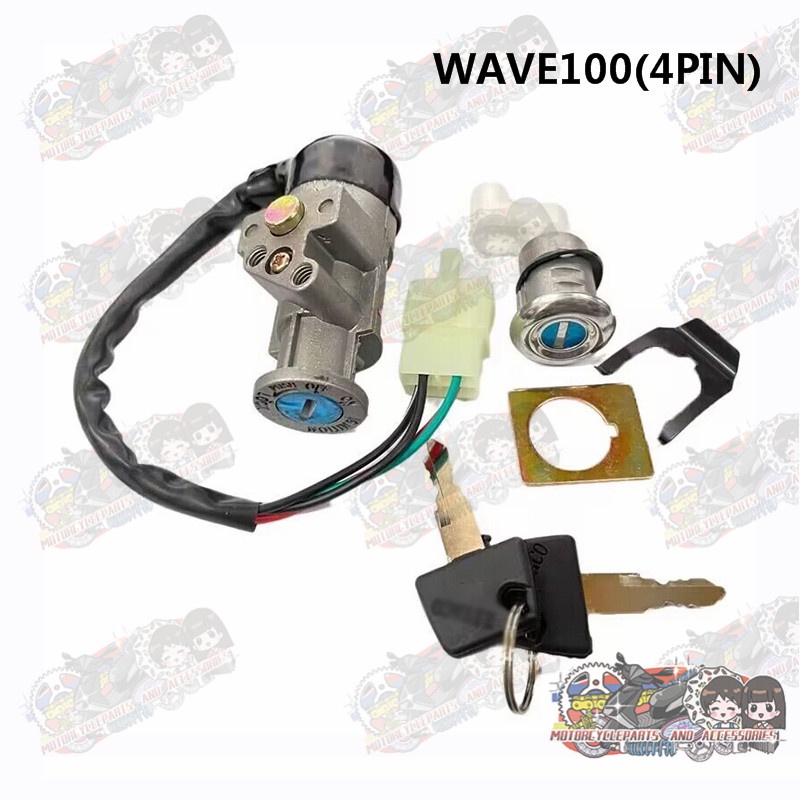 LJ Motorcycle Ignition Switch With Seat Lock Main Switch Set Xrm, Wave ...