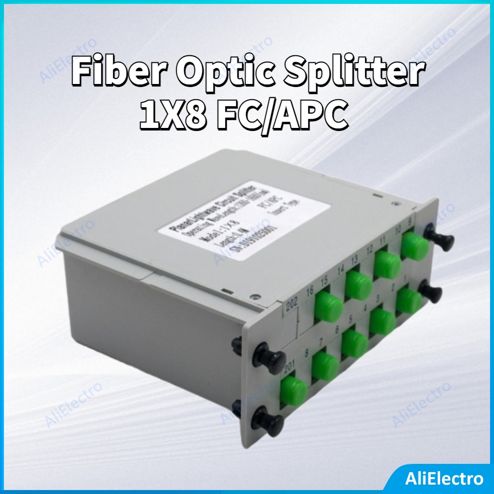 1X8 FC/APC Fiber Optic Splitter PLC Optical Splitter Cassette Box Card ...