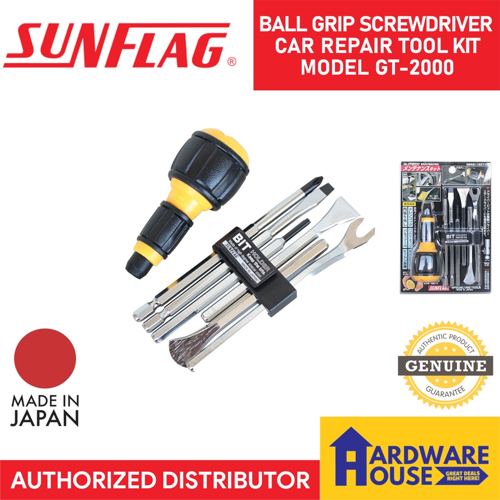 MADE IN JAPAN ORIGINAL Ball Grip Screwdriver 6IN1 Car Auto Repair Tool ...
