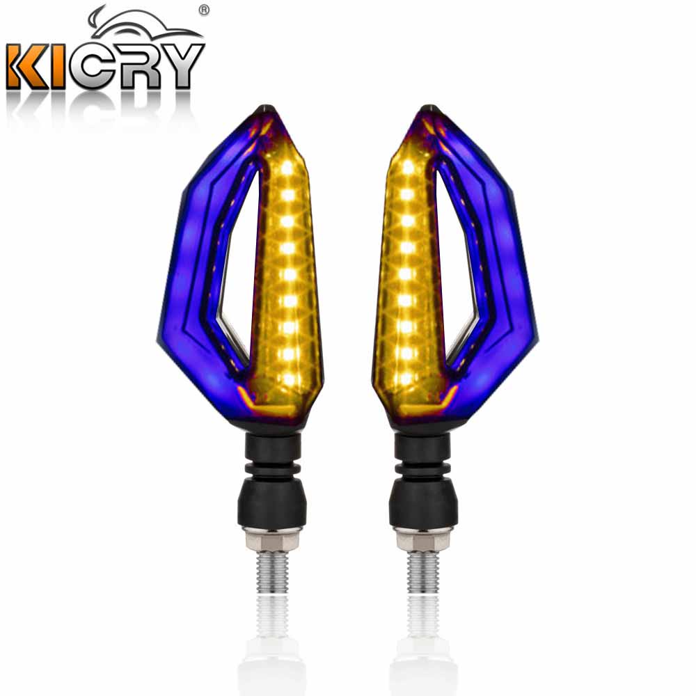 KICRY Motorcycle 12 LED Turn Signal Lights Blinker Front Rear Turn ...
