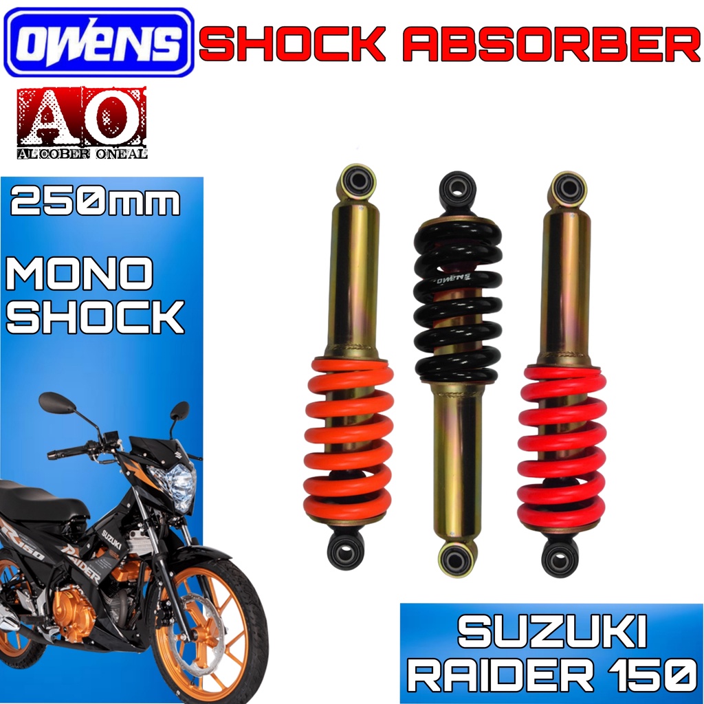 OWENS Rear Shock Absorber SUZUKI Raider 150 Lowered, Monoshock 250mm ...