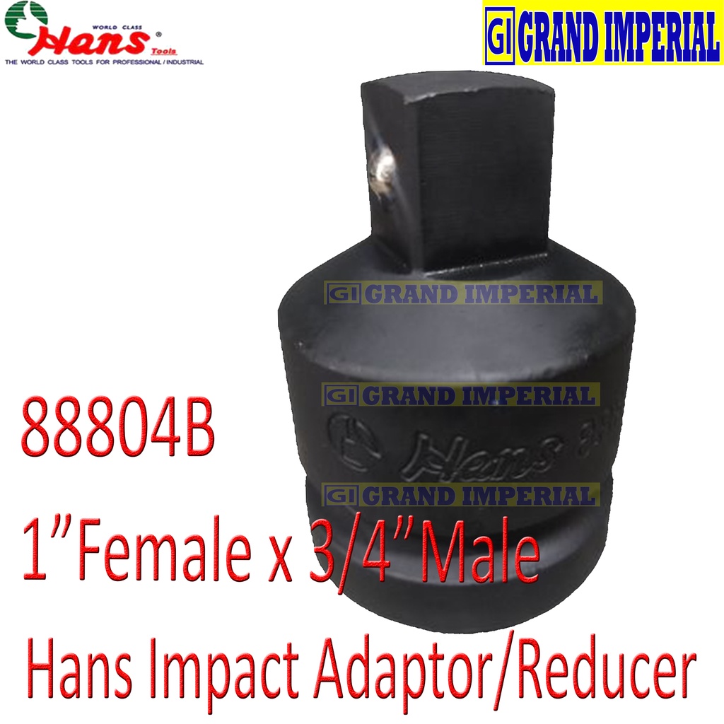 Hans Impact Adaptor/Reducer 1" Female x 3/4" Male 88804B Grand Imperial ...