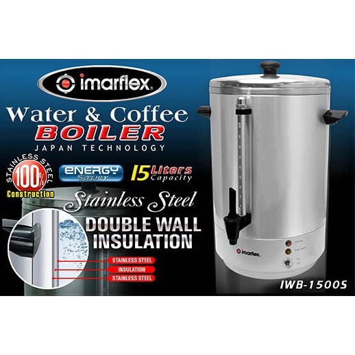 Imarflex Water Boiler and Coffee Percolator IWB-1500S (HX) | Shopee ...