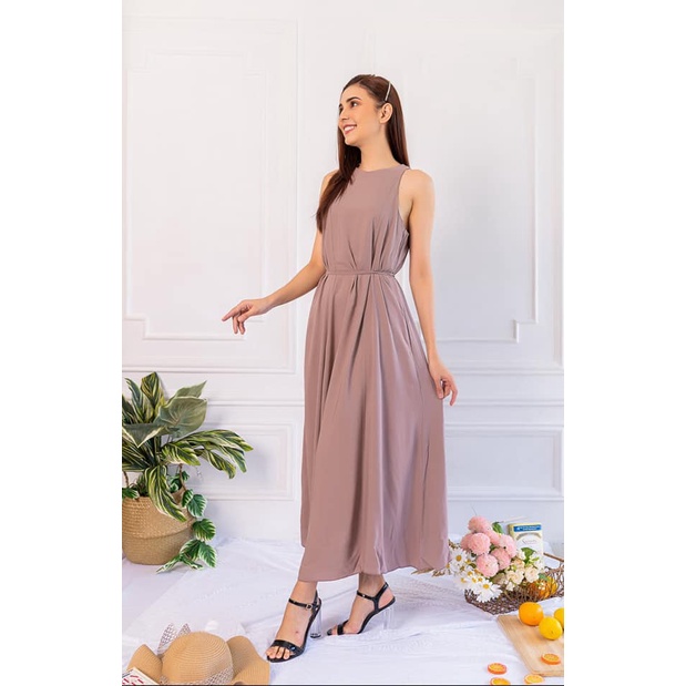 River B100 SERAFINA Maxi Dress Fabric: Linen - Size: S to L - Length ...
