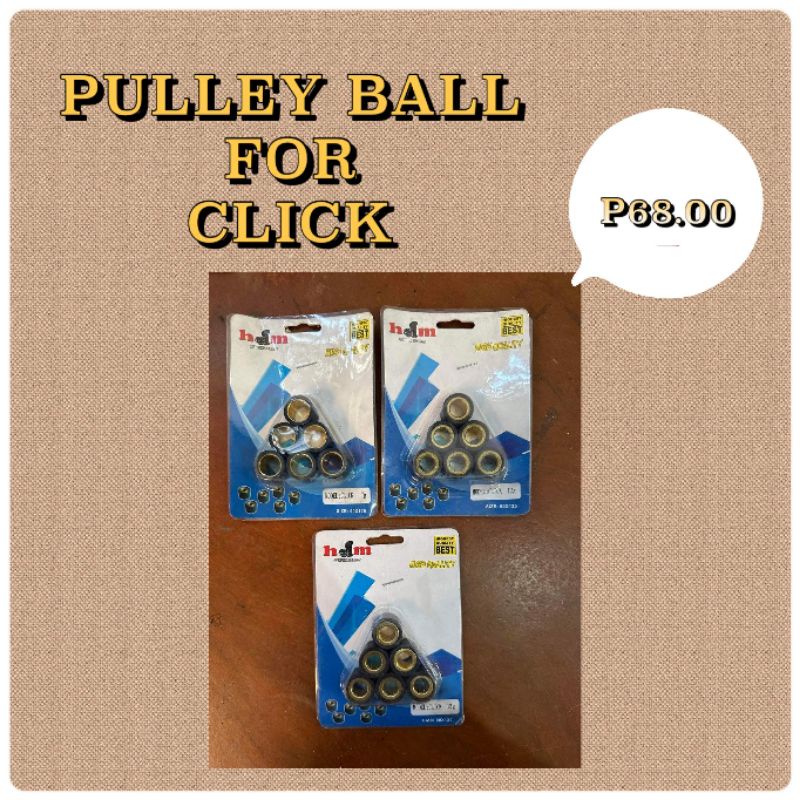 HDM MOTORCYCLE PULLEY BALL CLICK | Shopee Philippines