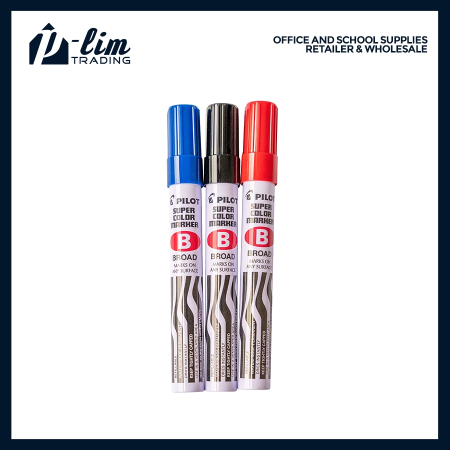 Pilot Super Color Marker Permanent Marking Pen (Fine/Broad Tip ...