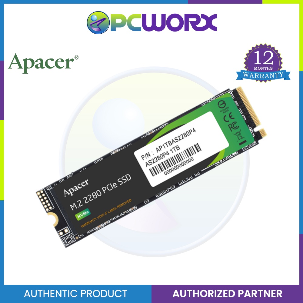 Apacer AP1TBAS2280P4-1 AS2280P4 1TB M.2 PCIe Gen 3x4 SSD | Shopee ...