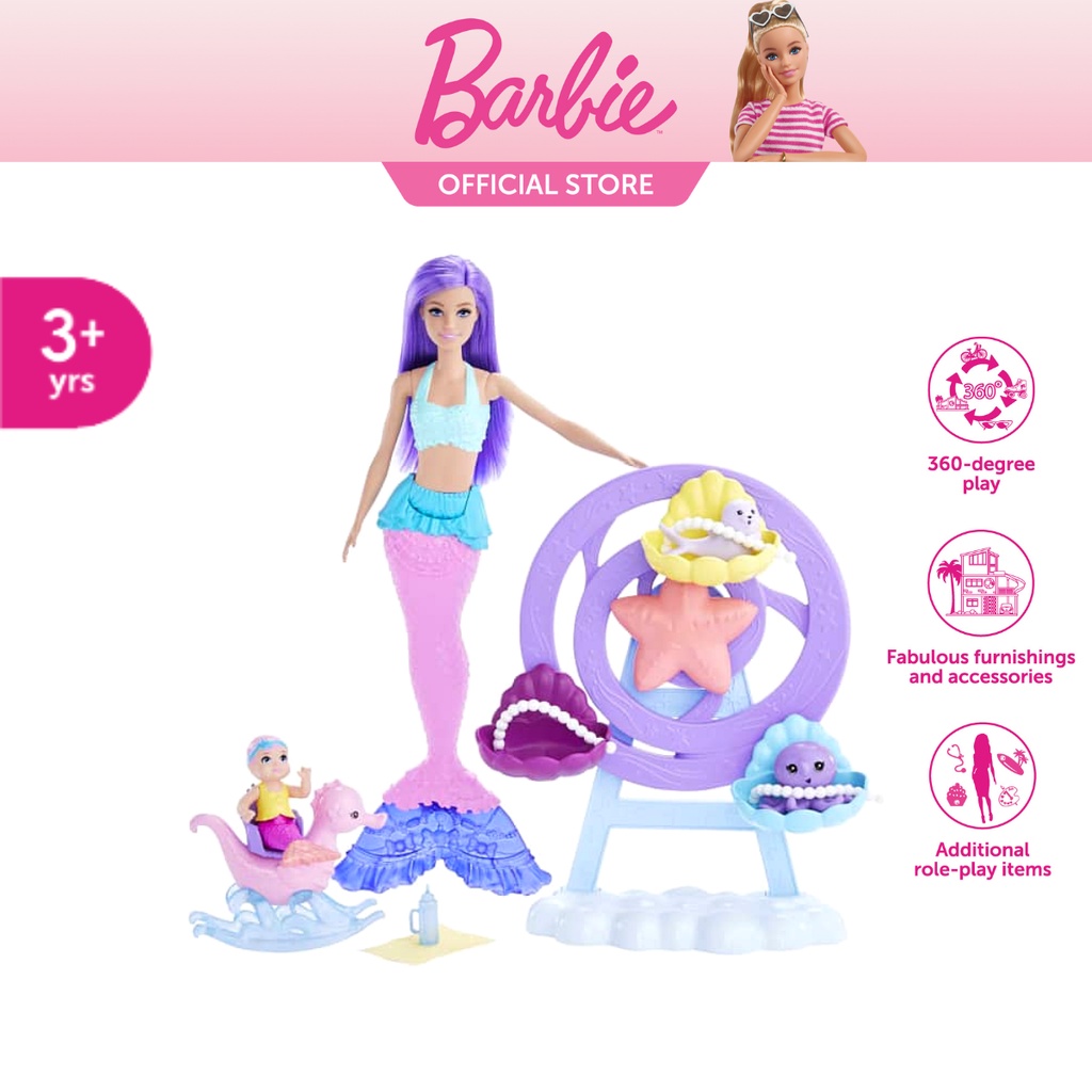 Barbie Dreamtopia Fairytale Mermaid Doll and Mermaid Baby Nursery ...