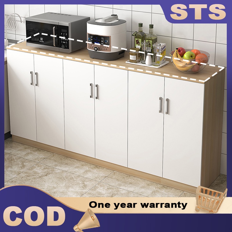 【On Hand】White Kitchen Cabinets/Kitchen Storage Racks/Cabinet ...