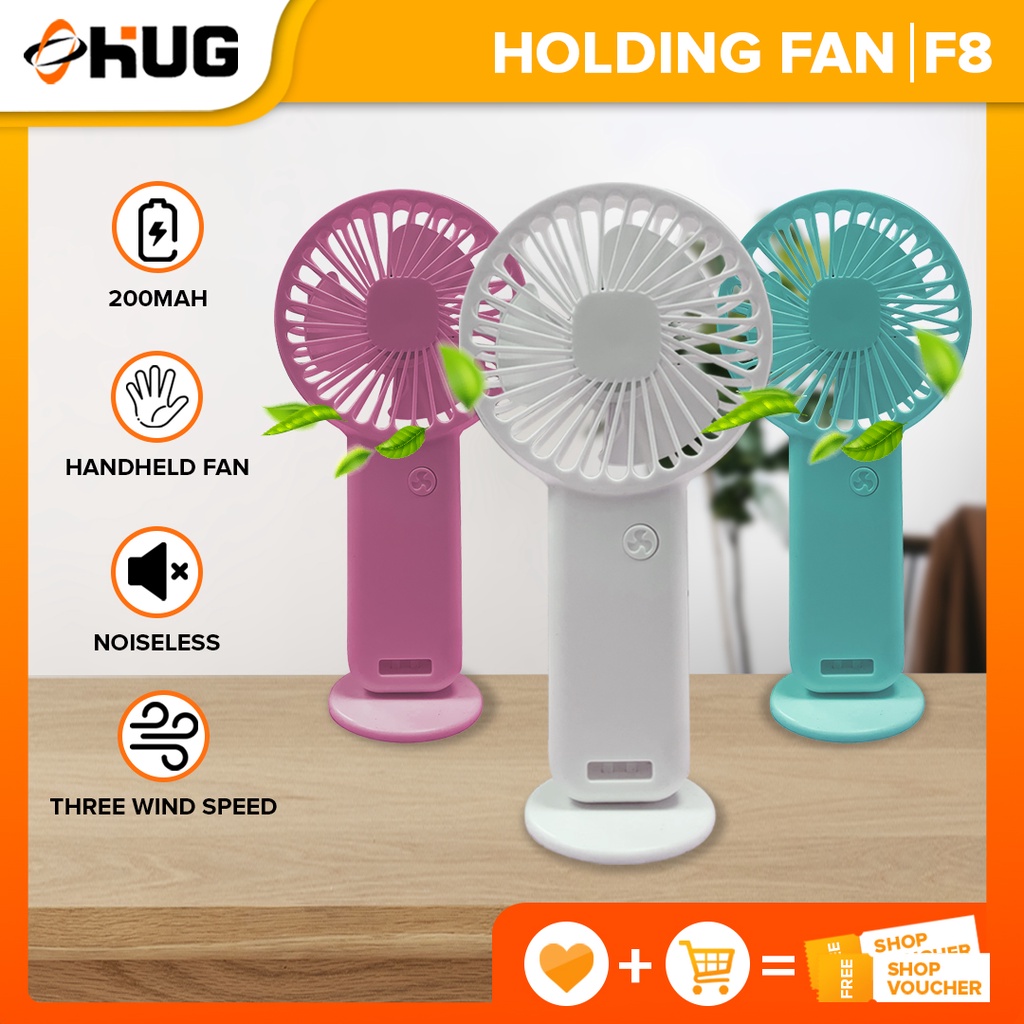 Handheld Fan Turbo Cute Portable Fan USB Rechargeable Desktop Stand ...