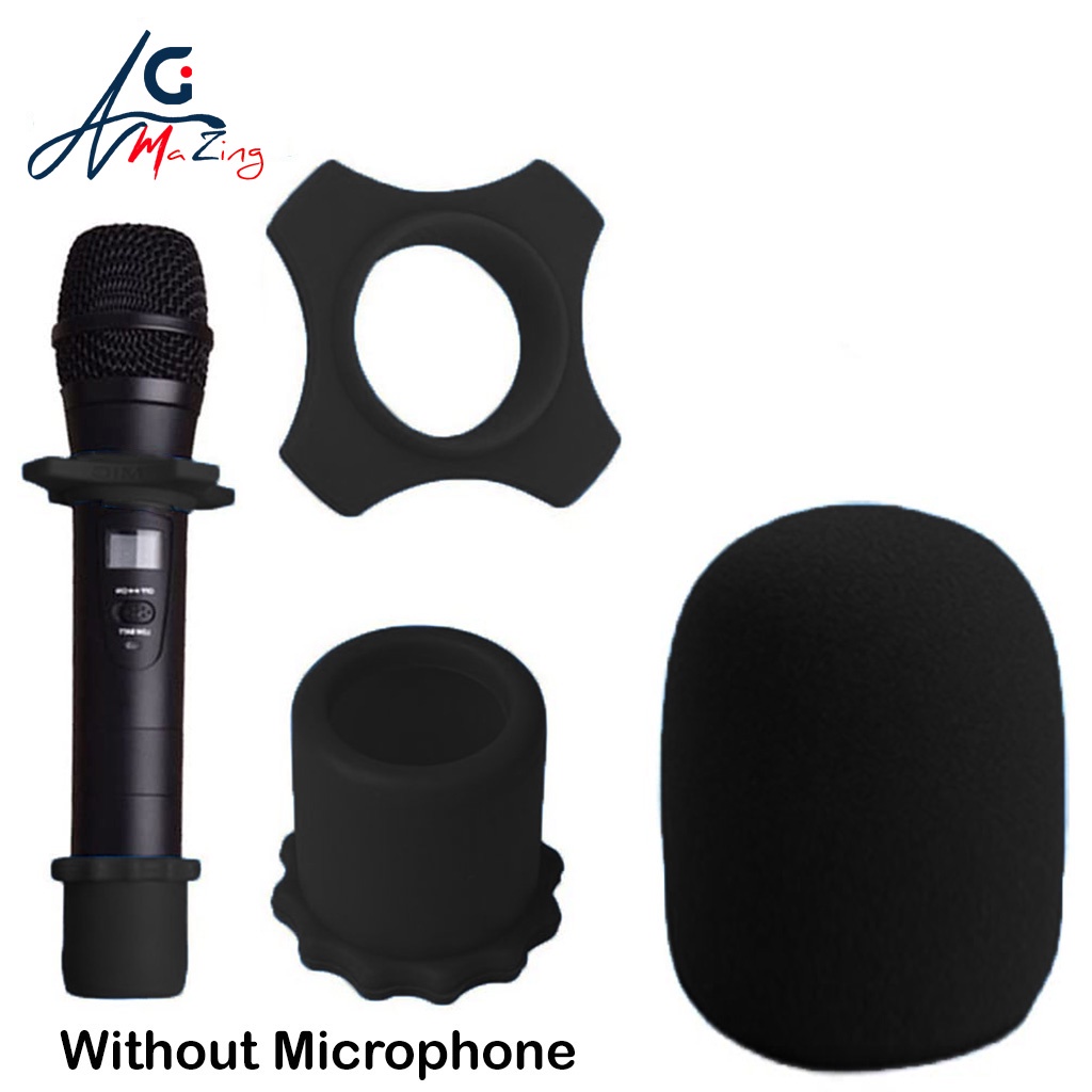 Handheld Microphone Windscreen Foam Cover Anti-Roll Device Mic Foam Mic ...