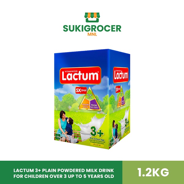 Lactum 3+ Plain Powdered Milk Drink For Children Over 3 Up To 5 Years ...