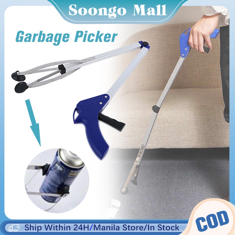 Foldable Litter Reachers Metal Garbage Pickers Sanitation Gripper ...