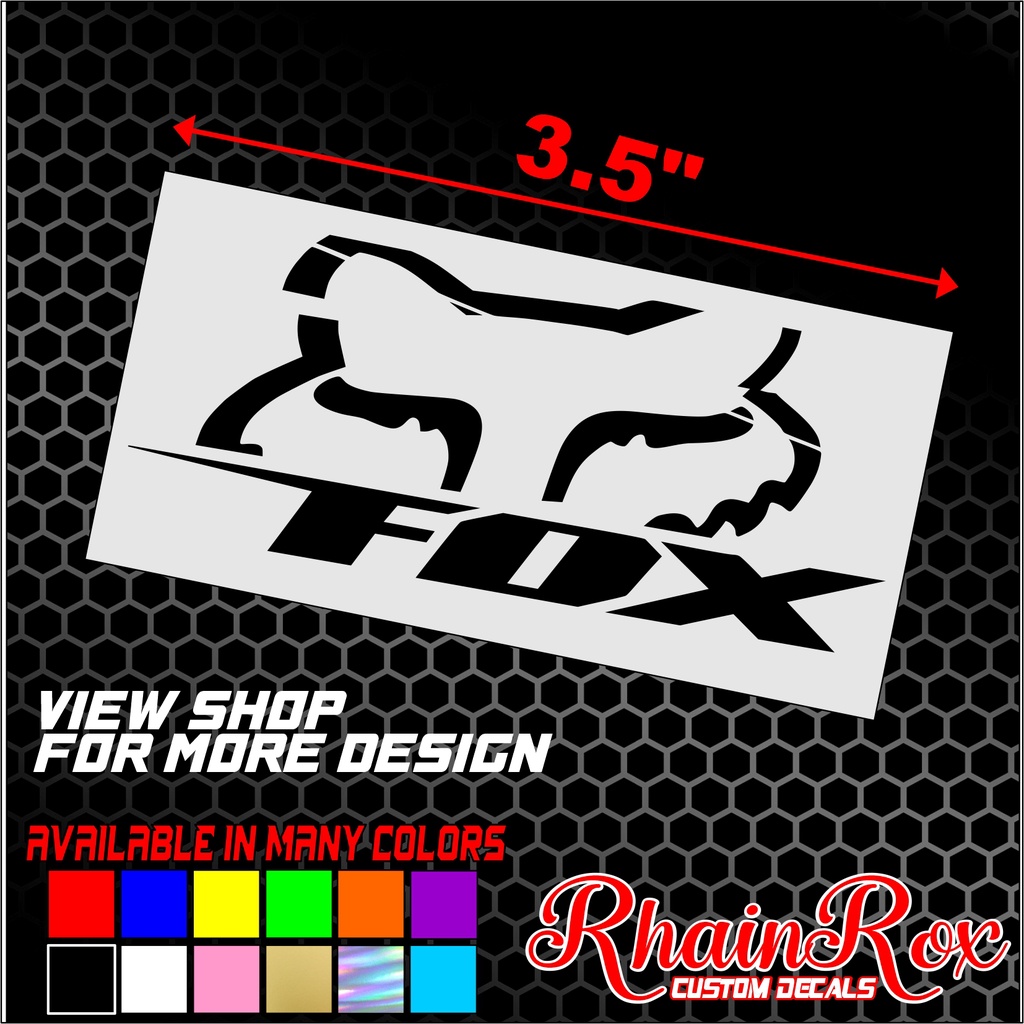 racing fox logo sticker diecut machinecut waterproof | Shopee Philippines