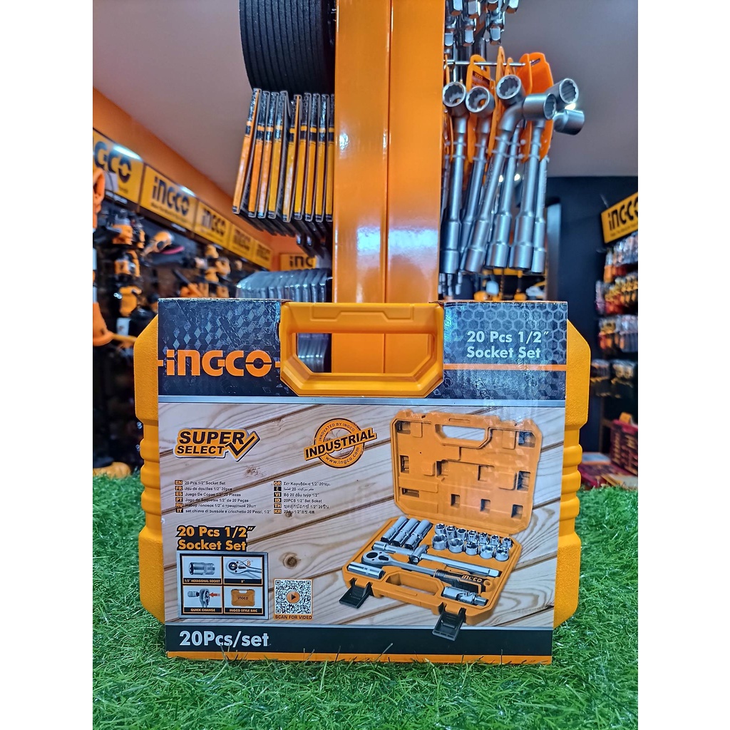 INGCO 20 PCS 1/2" SOCKET SET (HKTS12201) MERVILLE | Shopee Philippines
