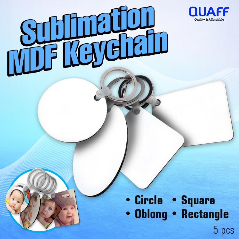 Sublimation Printable Mdf Wood Keychain Blanks 5 Pcs | Shopee Philippines