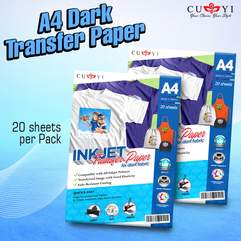 Cuyi Dark Transfer Paper A4 Size 20 Sheets | Shopee Philippines