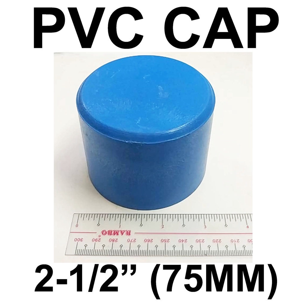 PVC CAP 75MM BLUE COLOR FOR CLEAN WATER === PVC CUP 2-1/2" | Shopee ...