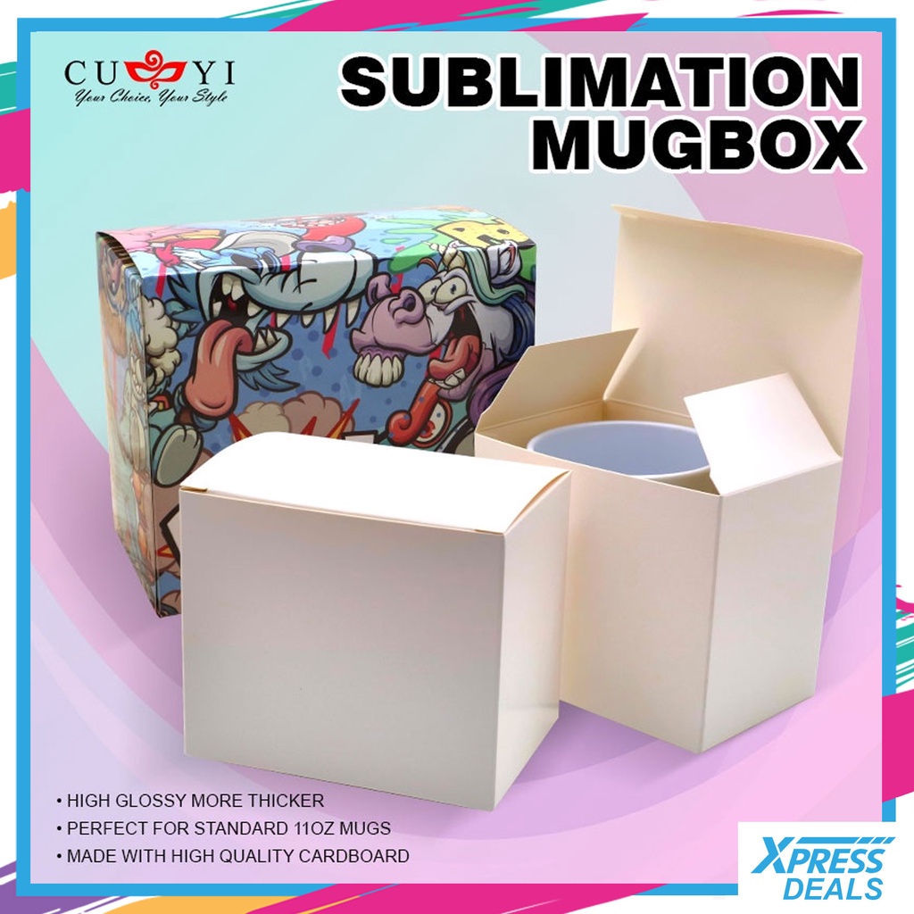Cuyi Sublimation Printable Mug Box White 50 Pcs | XPD | Shopee Philippines
