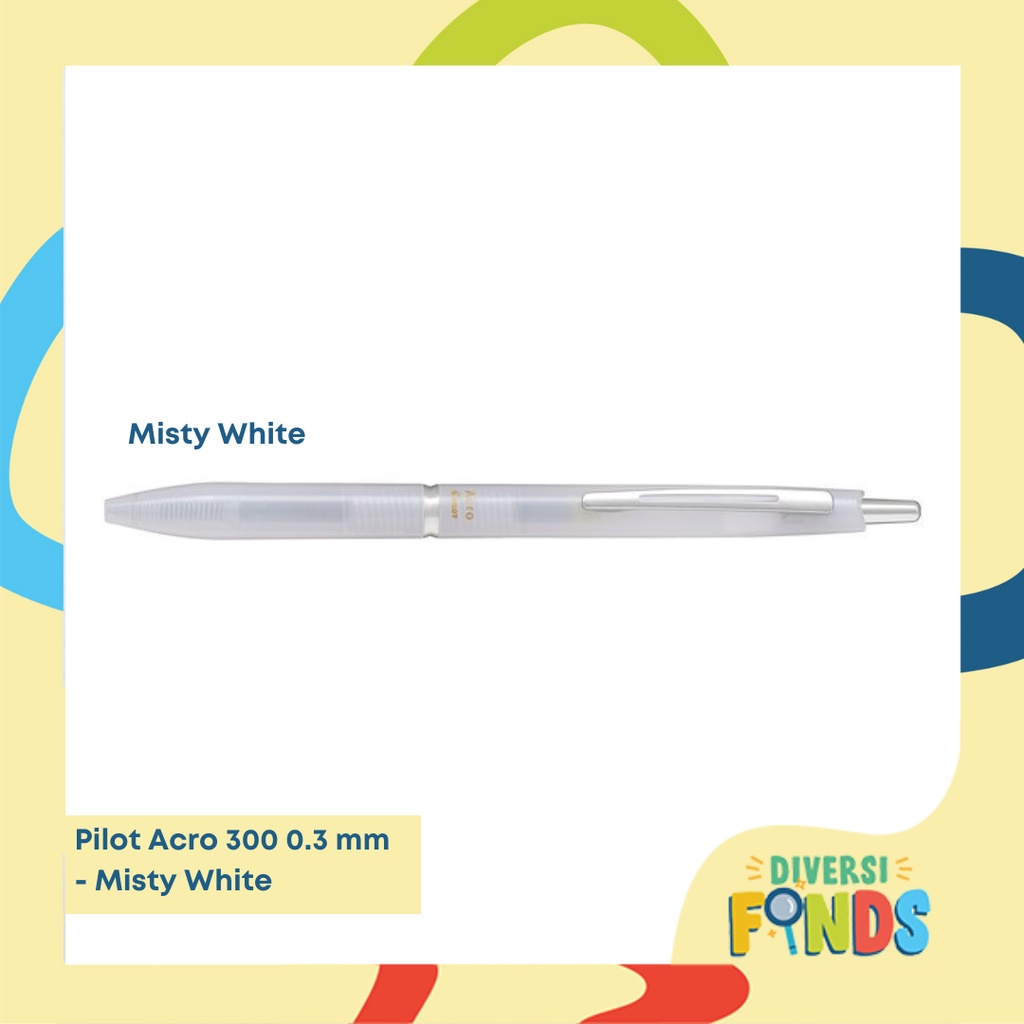 Pilot Acroball 300 MISTY SERIES Retractable Ballpen - BLACK Ink - 0.3mm ...