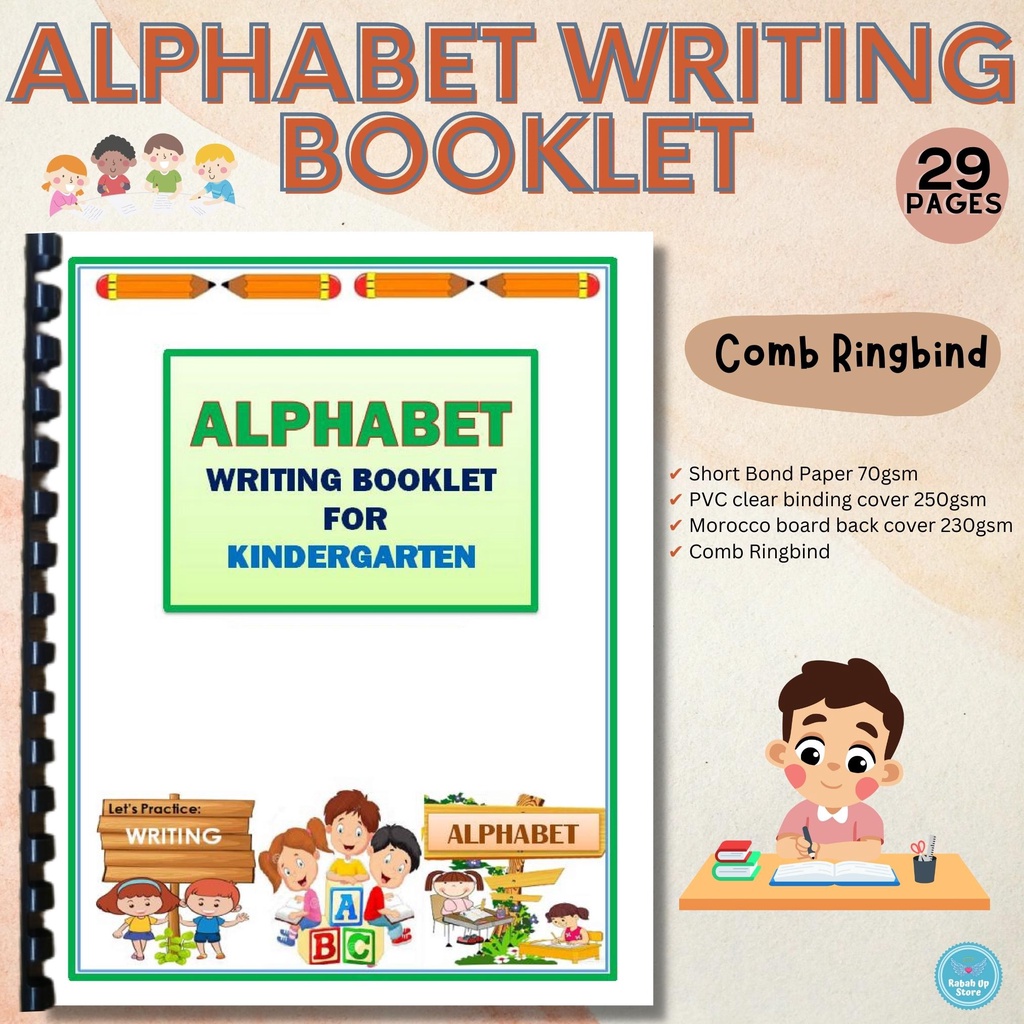 ALPHABET WRITING BOOKLET WORKBOOK TRACING LETTERS Preschool ...