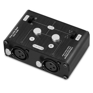 Mini 2-way Stereo Passive Balanced XLR Audio Switcher Box & Mixer Sound ...